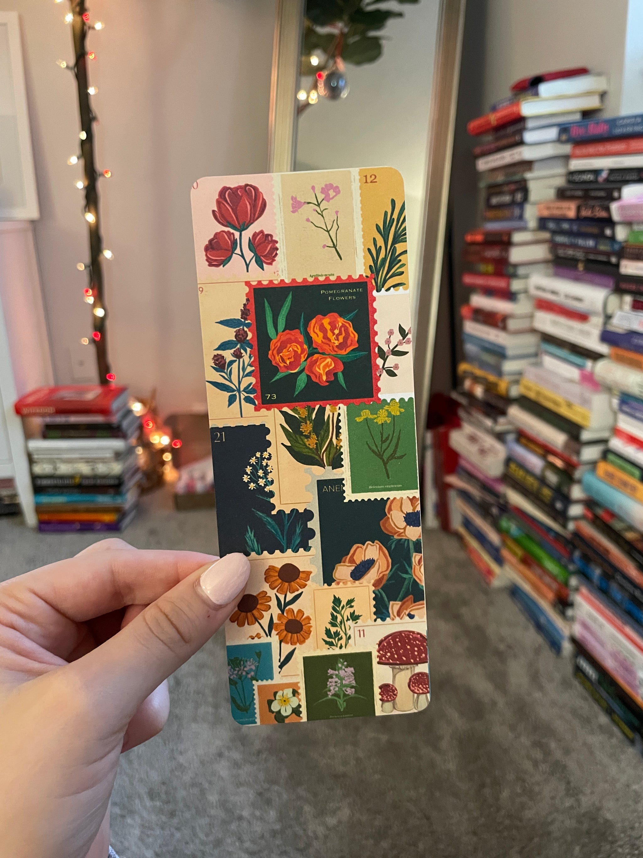 Floral Stamp Bookmark – bloominglybookish