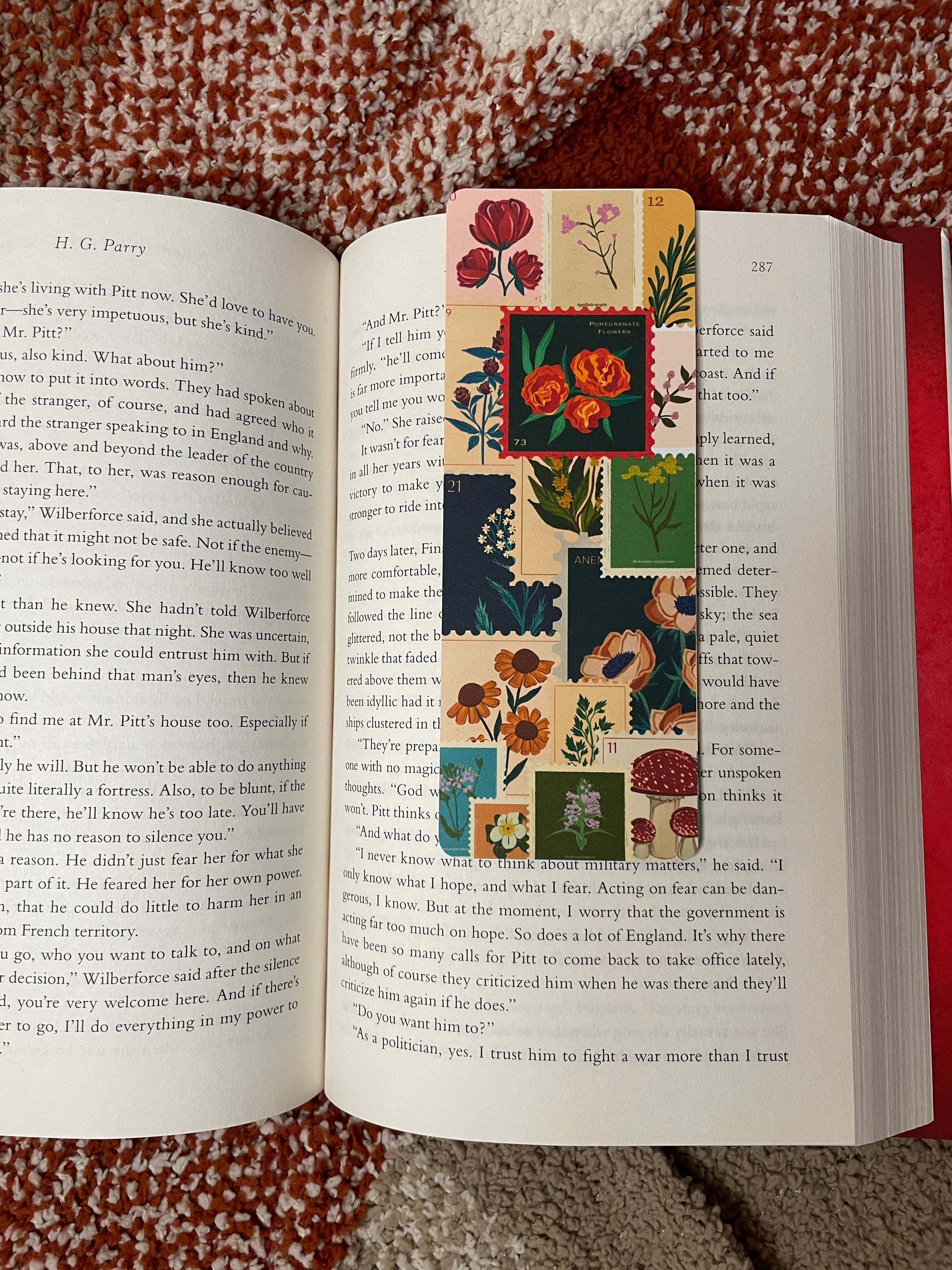 Floral Stamp Bookmark – bloominglybookish