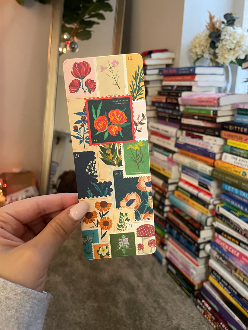 Floral Stamp Bookmark – bloominglybookish