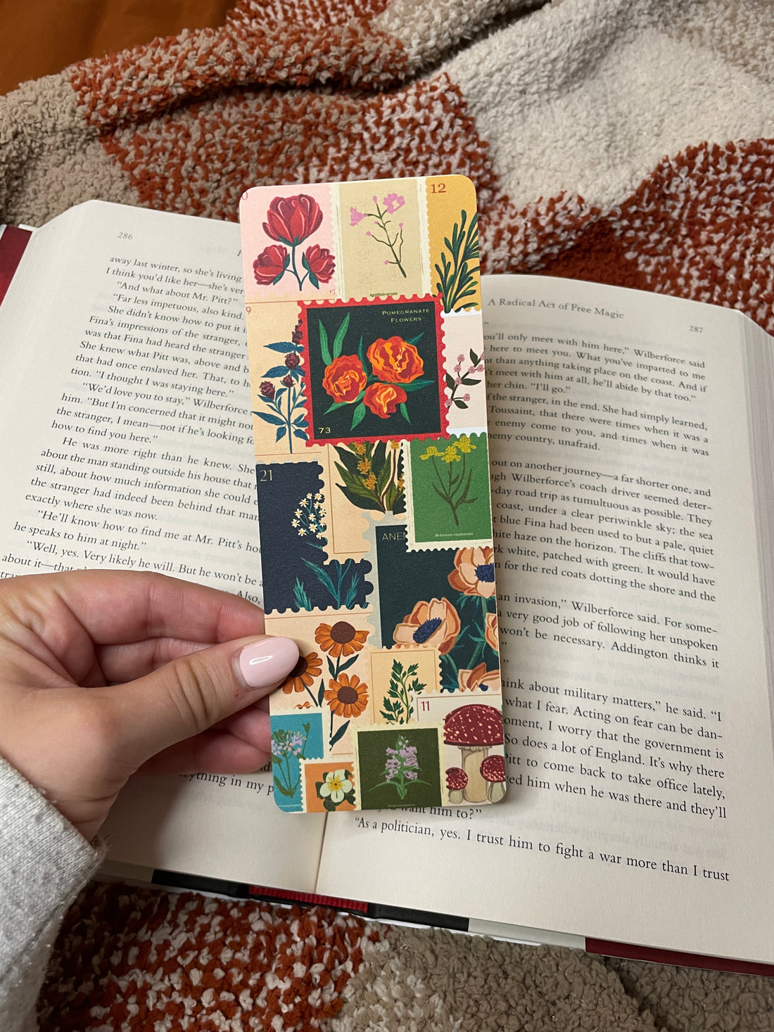 Floral Stamp Bookmark – bloominglybookish