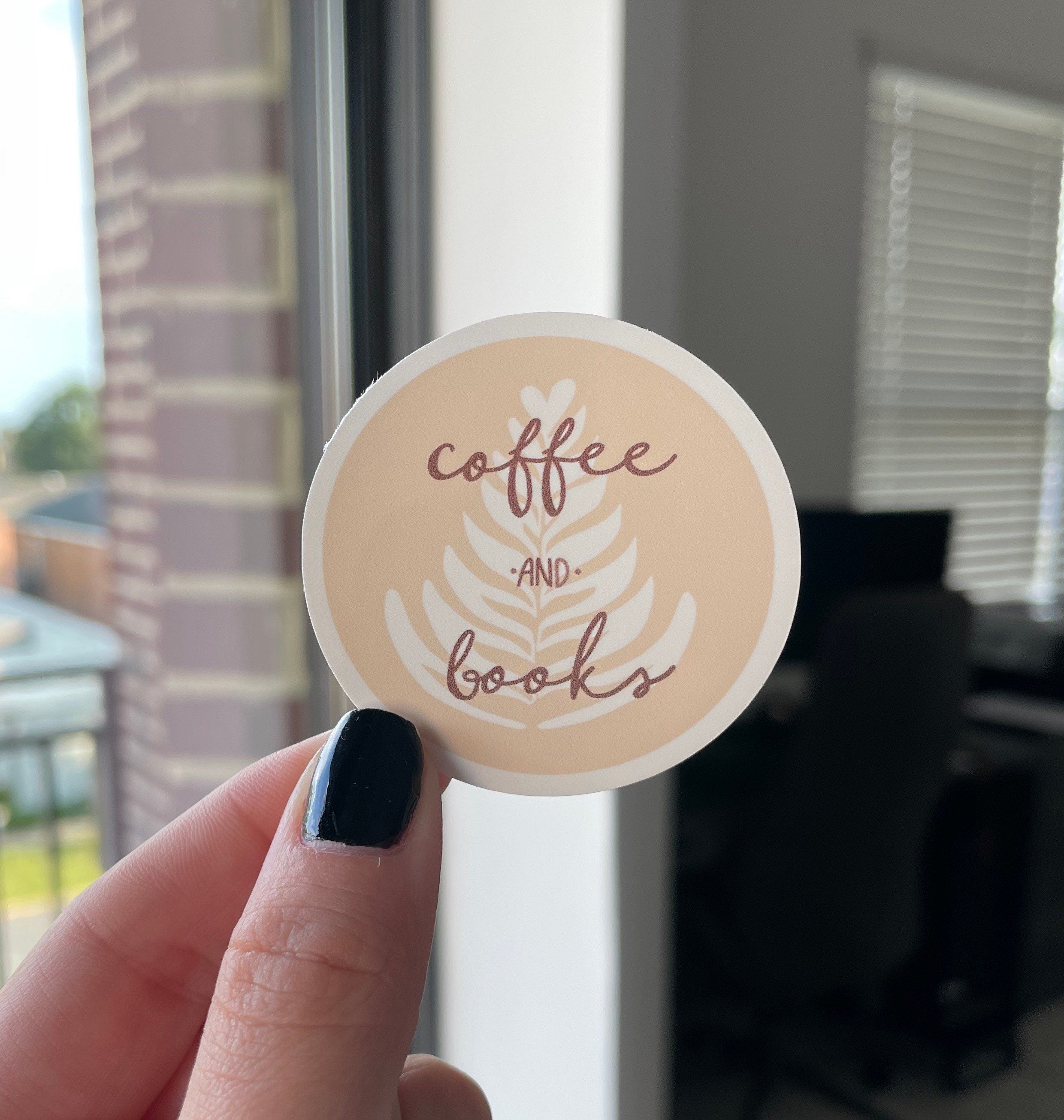 Coffee and Books Sticker – bloominglybookish